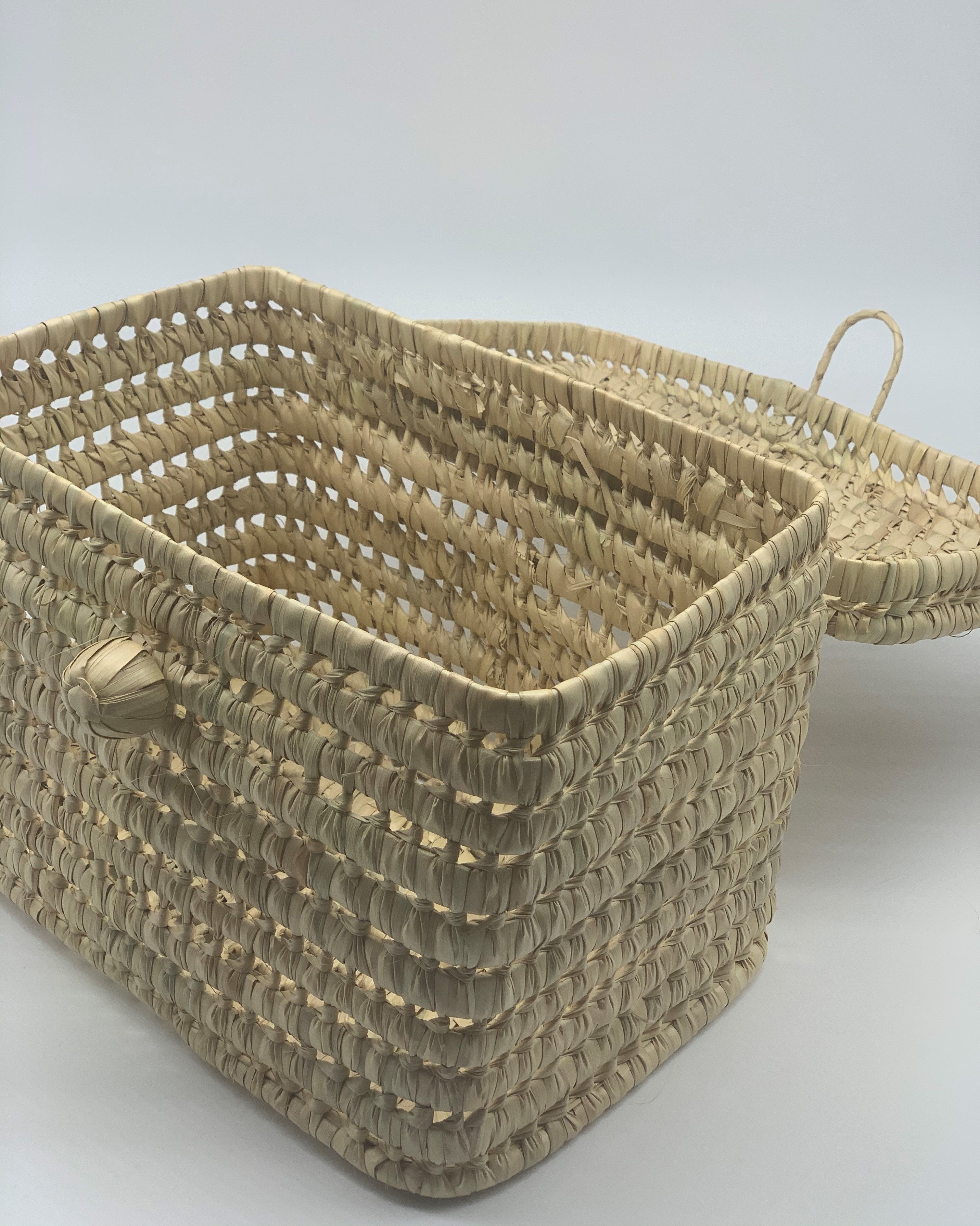 Rafia Storage Basket Large – Artisans du Maroc